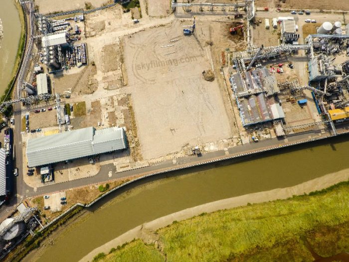 kent-biomass-power-plant-start-construction - Drone Filming Case Studies