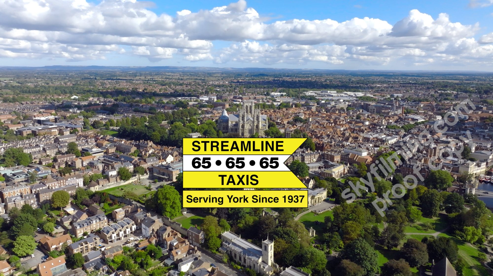 York Taxi Company Promo Video Filming and Editing - Drone Filming Case ...